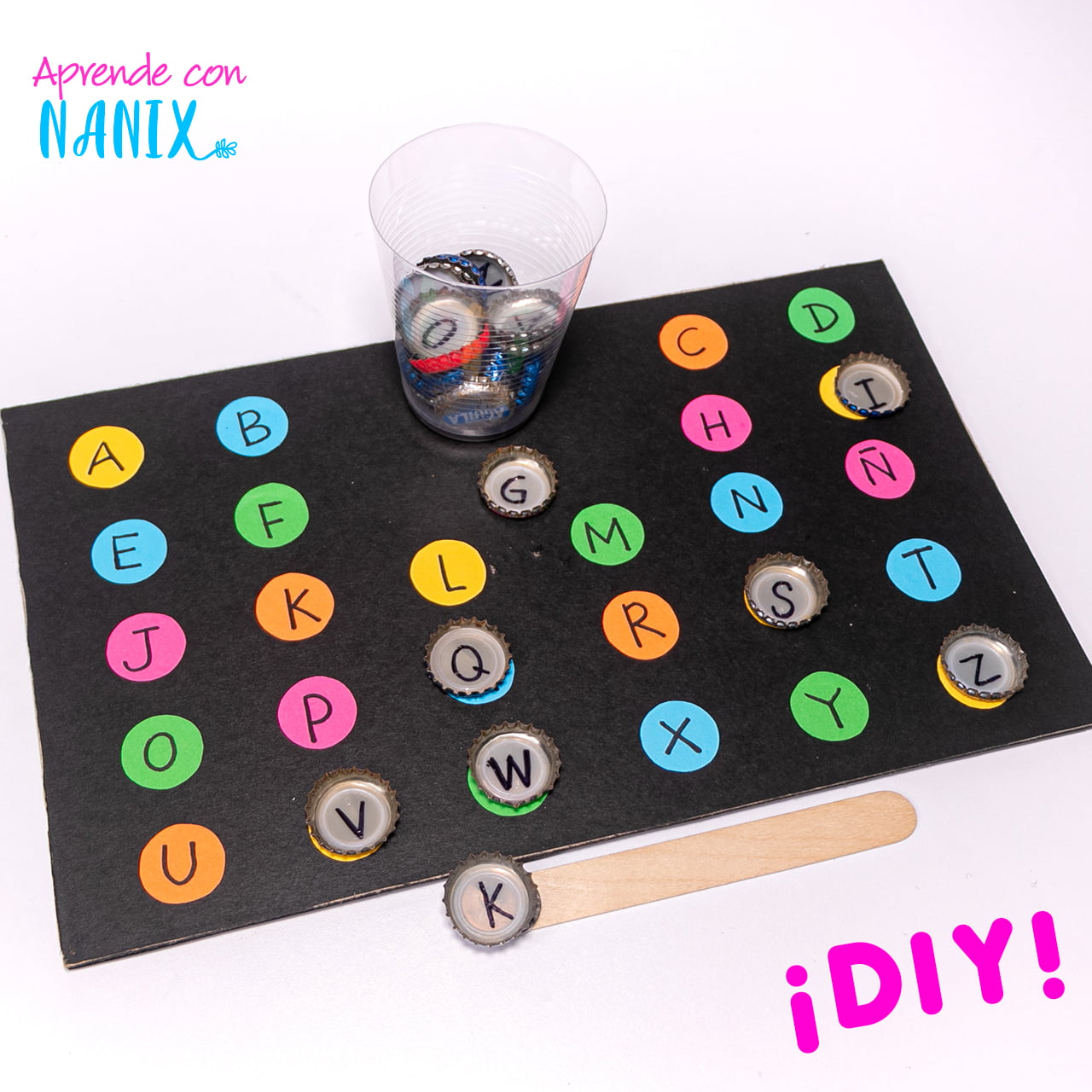 Aprender el abecedario ahora será divertido. ¡DIY! - Aprende con Nanix